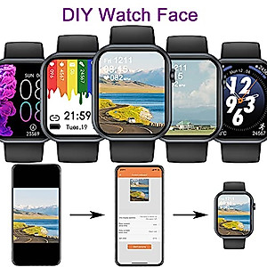 MexSpFit Smart Watch (Answer/Make Calls), 1.83" Touchscreen Fitness Tracker, Heart Rate Blood Oxygen and Sleep Monitor, Multiple Sports Modes, Waterproof Fitness Watch for Android iPhone Compatible