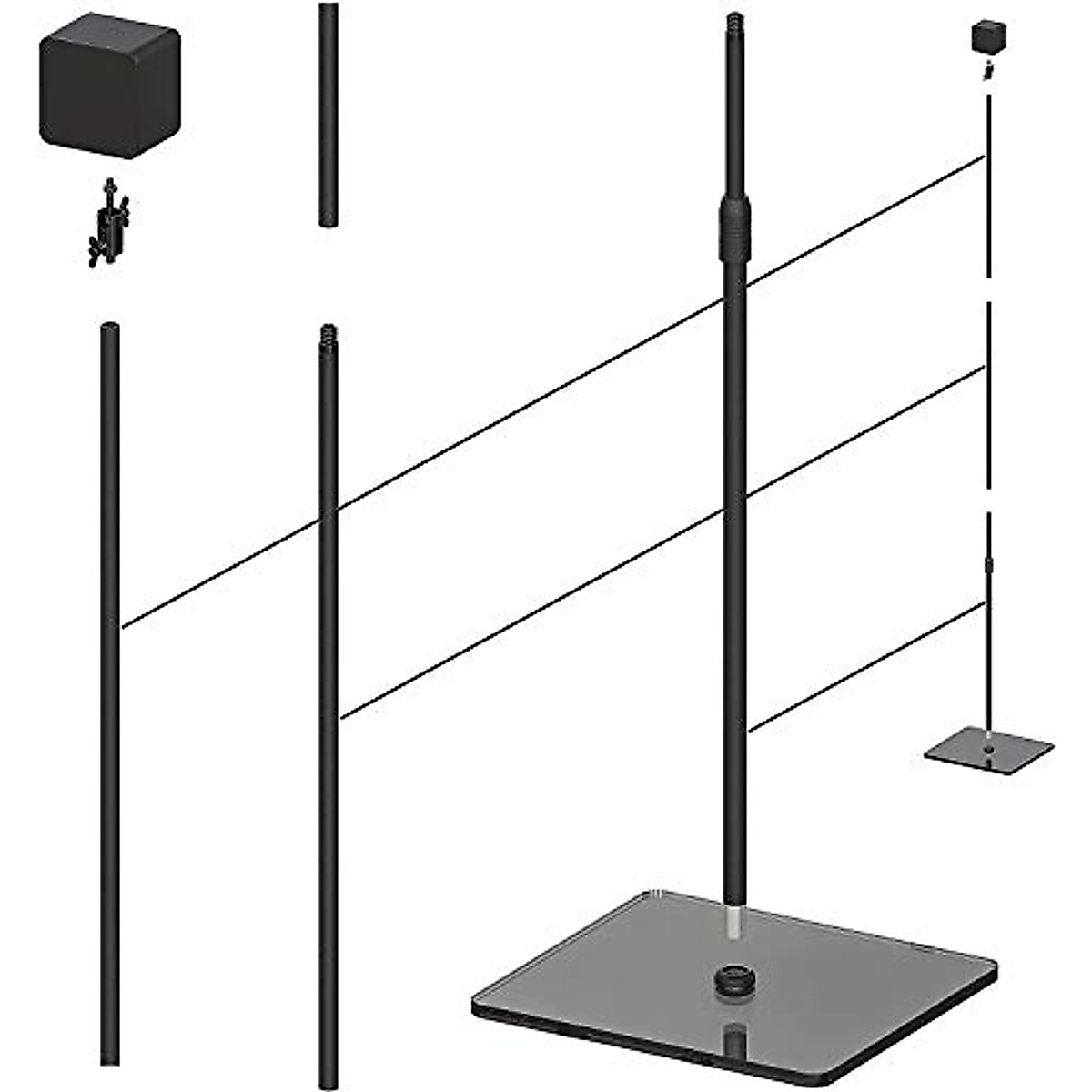 Skywin VR Glass Stand - Compatible with HTC VR Sensors - Base Station for Vive Steam VR and Rift Constellation Sensors (2-Pack)