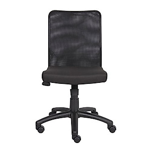 Boss Office Products Budget Mesh Task Chair without Arms in Black