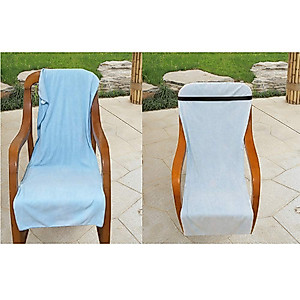 HDHYK 2packs Beach Chair Towel Straps for Pool, Beach, Lounge Chair Multi Purpose Adjustable Elastic Towel Straps(White)