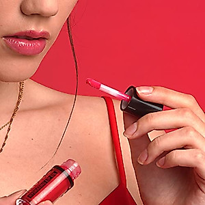 Palladio Hydrating Lip Oil Infused with Hyaluronic Acid, Non-Sticky Formula, Subtle shine with tinted sheer color, liquid lipstick, locks in moisture to prevent chapped lips 0.13 Oz. (BLING)