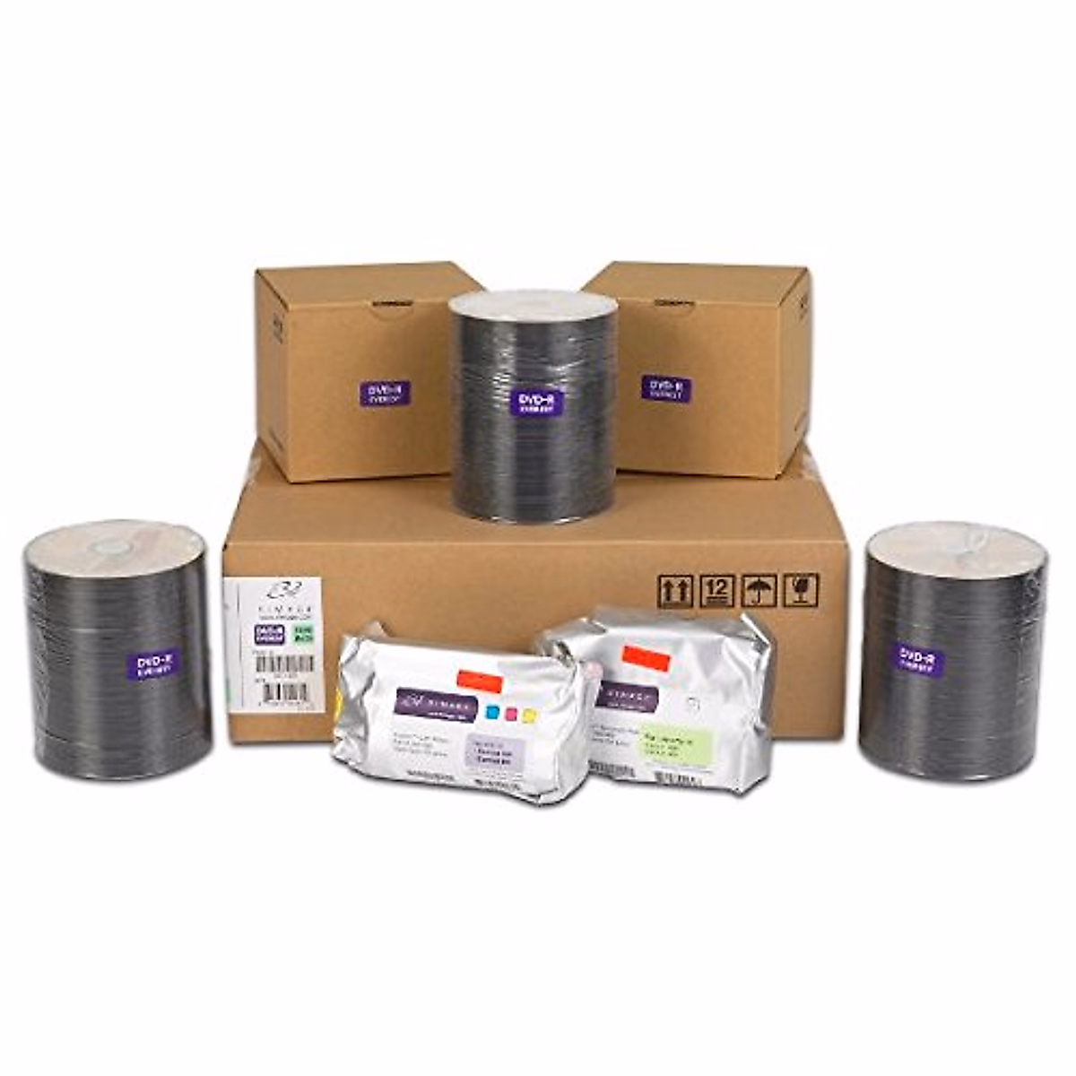 Rimage Everest 600/400 DVD-R Media Kit - 1,000 Rimage Professional Classic DVD-Rs (White Top), 2 CMY Ribbons, 2 Retransfer Rolls