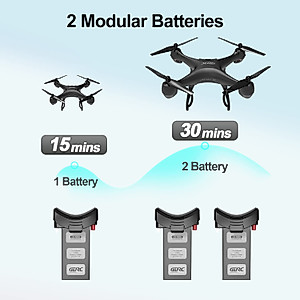 4DRC F1 GPS 4K Drone with Camera for Adults, FPV 5G WiFi FPV RC Quadcopter Beginners,with Auto Return Home, Altitude Hold and GPS Follow Me, Waypoint Fly,2 Batteries, 30 Mins Long Flight,Black
