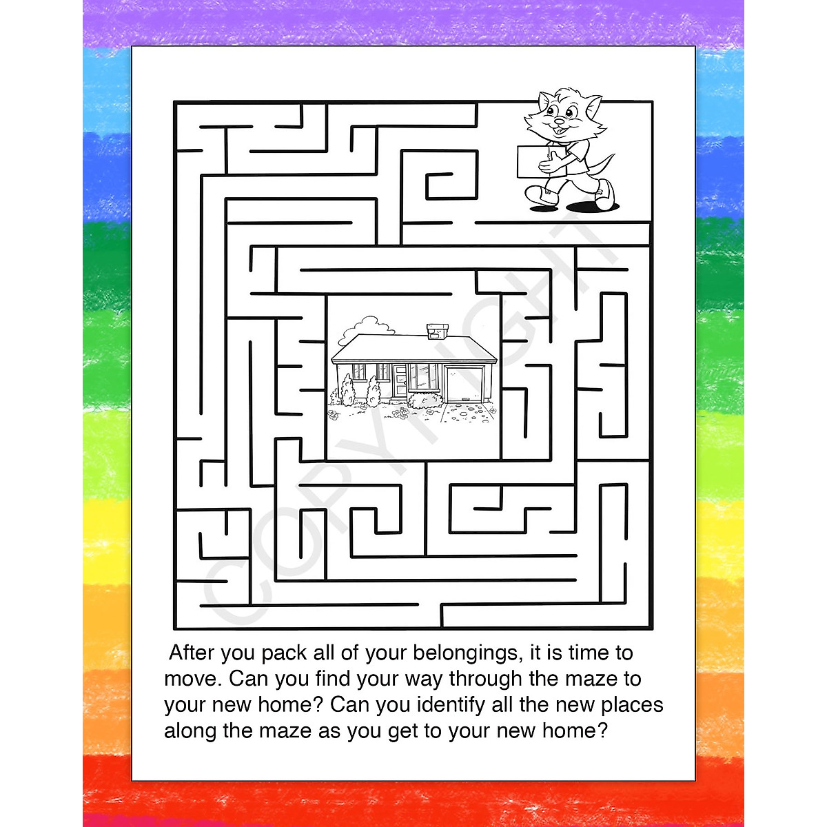 ZOCO - My New Home - Kids Coloring Books (25 Bulk Pack, Without Crayons) - Moving is Fun, Real Estate Agent Supplies, Realtor Gifts for Kids - Games, Puzzles, Activities