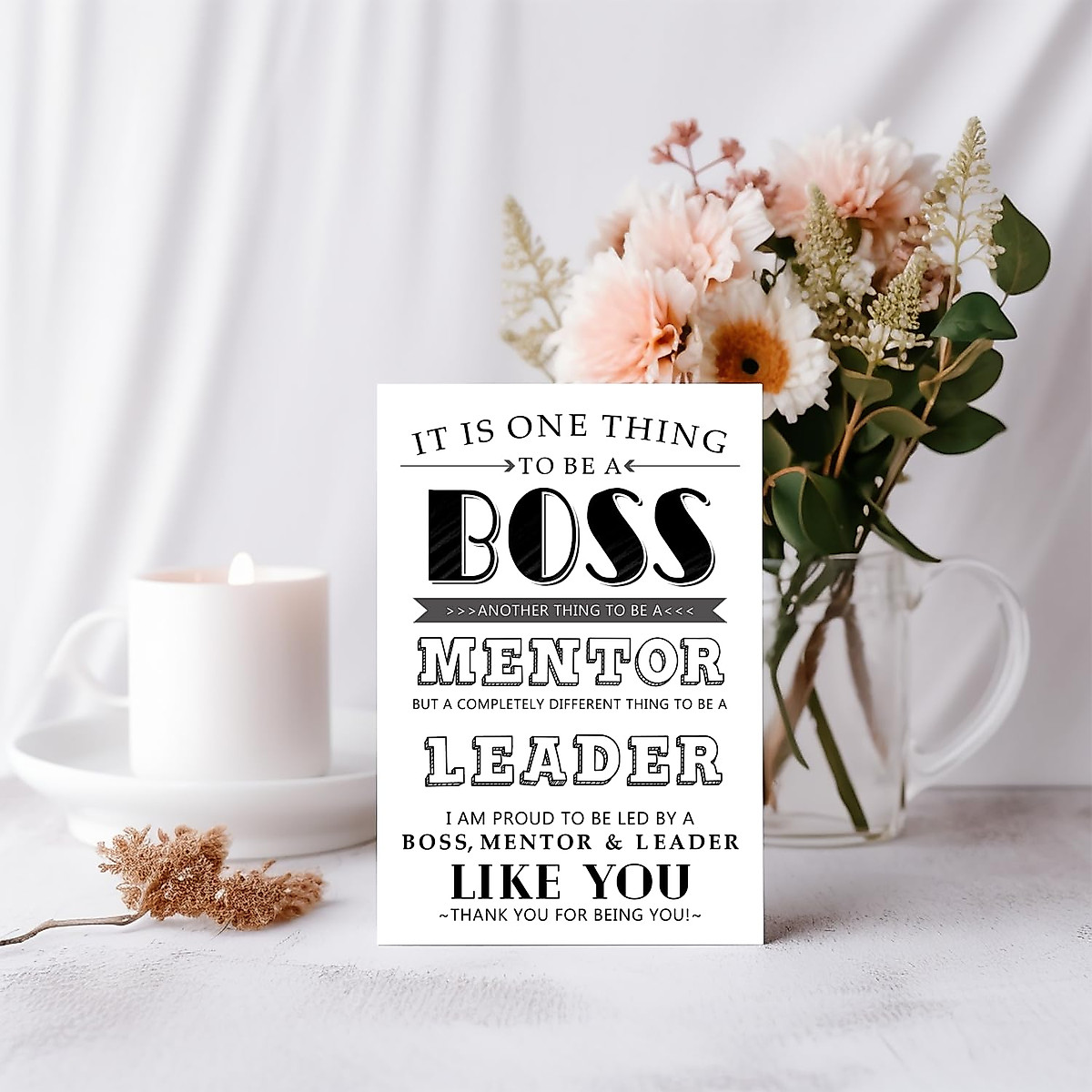 RUALOVE Funny Boss Birthday Day Card, Best Birthday Card for Boss, Appreciation Card For Mentor, Happy Boss Day For Men Woman, Card For Boss, Gift For Boss Lady, Happy Birthday Card Boss