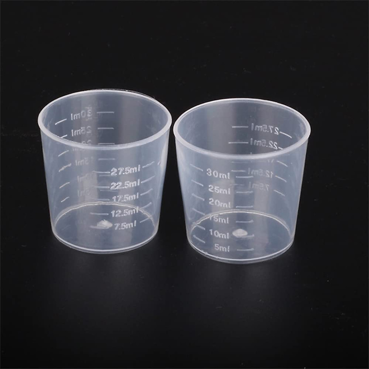 10pcs 30ml Plastic Liquid Measuring Cups Transparent Clear Plastic Graduated Kitchen Cooking Medicine Measure Tool