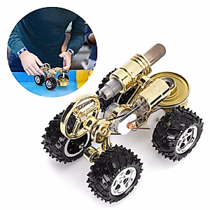 Hot Air Stirling Engine Car Engineer Generator Model Science Experiment Physical Car Toy STEM Early Educational Toy for Kids Adults Learning