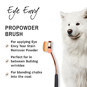 Eye Envy ProPowder Applicator Brush for Dogs and Cats | Use to Safely and Evenly Apply Tear Stain Powder | Large | Washable Superfine Fiber Hair | Long Tapered Bristles | Ergonomic Handle