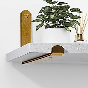 Afuly Floating Shelves White Gold Wall Shelves