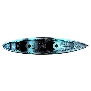 Perception Kayaks Tribe 13.5 Sit on Top Tandem Kayak for All-Around Fun Large Rear Storage with Tie Downs, Dapper