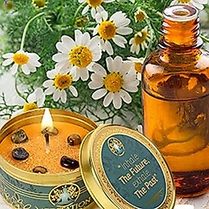 Scented Crystal Candles for Women Gift Set - Aromatherapy Candles with Crystals Inside - Meditation Candles - Clean and Slow Healing Candles - Fancy Candles for Birthday or Any Occasion - 4 Pack