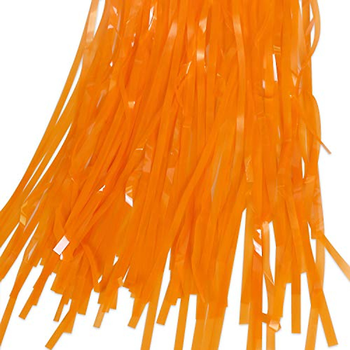 Tifeson 3PCS Thanksgiving Orange Fringe Curtain Party Backdrop for Halloween Party Decorations, Fall Thanksgiving Decorations, Birthday Party Decorations (3.2 x 8.3 ft)