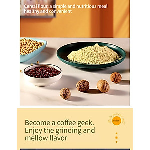 GTUOXIES Electric Grinding Miller, Portable Grain Grinder, Household Flour Miller, Fine Milling, Dry and Hard Grinding for Coffee, Spice, Pepper Beans and More, Stainless Steel Blades (Green)