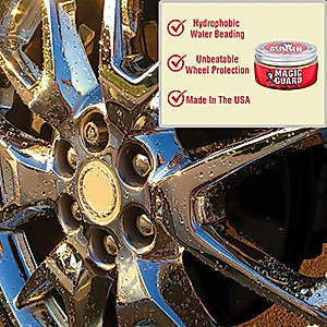 Magic Guard – Best Wheel Wax – Sealant & Protection for All Wheels – Easy Removal of Brake Dust & Road Grime - Hydrophobic – Acid, Corrosion & Moisture Resistant – Made in USA – 8 oz 