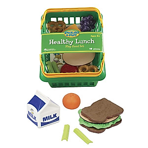 Learning Resources Healthy Lunch Basket - 17 Pieces, Ages 3+ Pretend Play Food for Toddlers, Preschool Learning Toys, Kitchen Play Toys for Kids