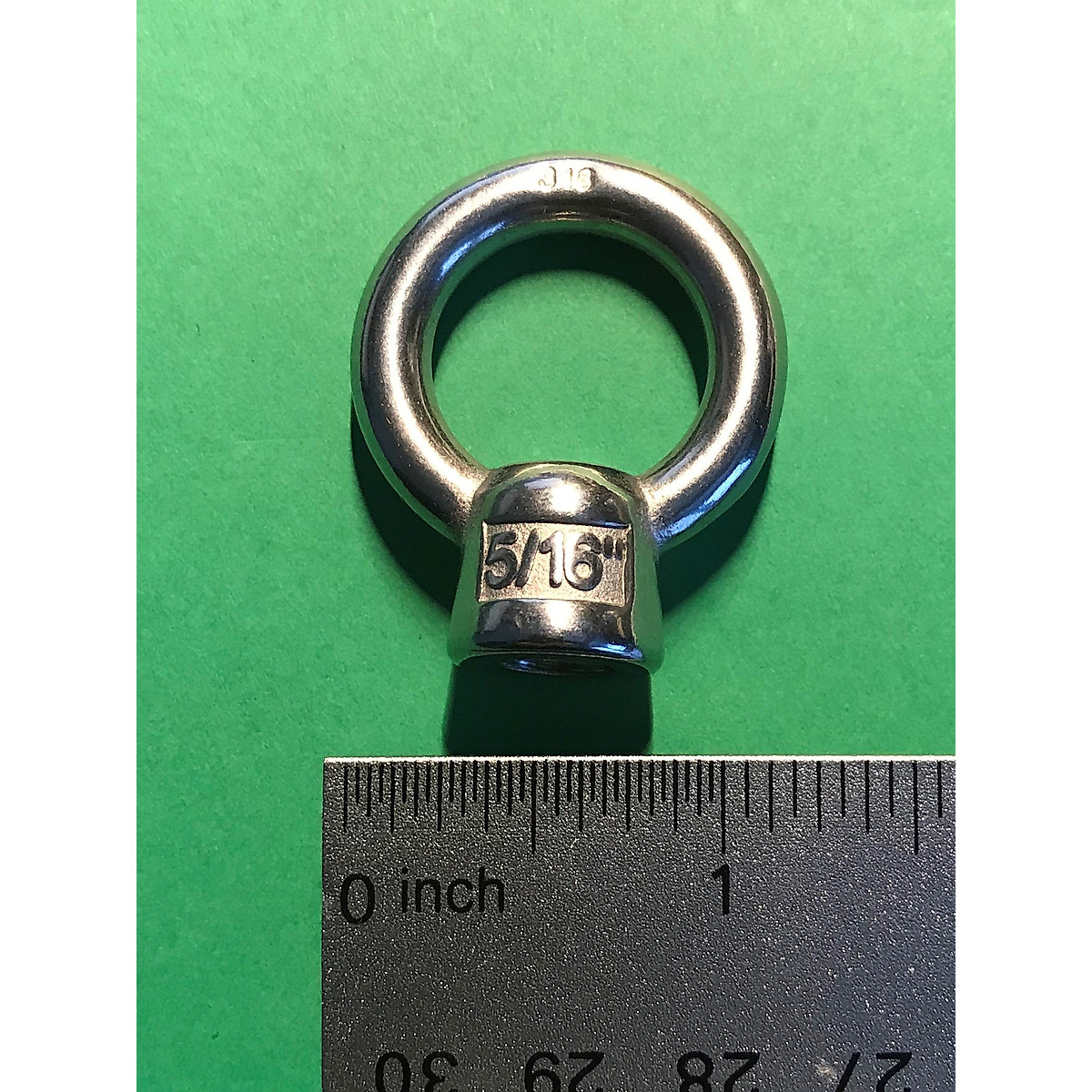 US Stainless 4 Pieces Stainless Steel 316 Lifting Eye Nut 5/16" UNC Marine Grade Pitch of 18