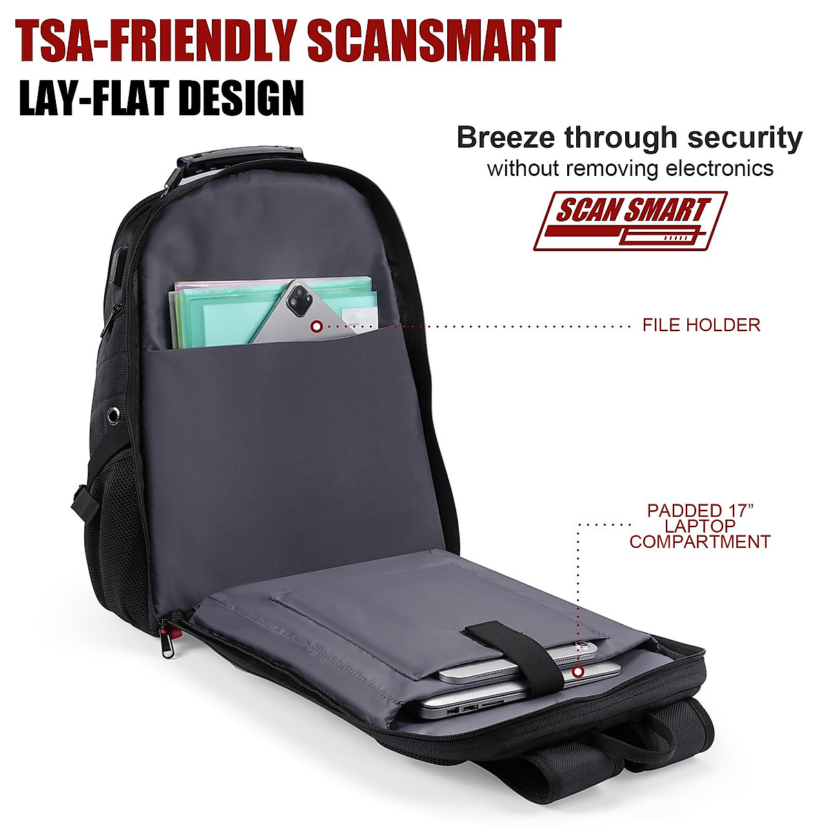 StarCloud 18.4-Inch TSA-Friendly Laptop Backpack - Water-Repellent, Perfect for College, Commuting, Weekend Getaways & Business Travel