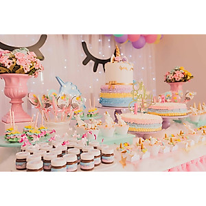 AHAORAY Oh Baby Cake Topper - Premium Gold Baby Birthday Party Cake Decoration Supplies, for Baby Shower/Gender Reveal Party/Baby Party Photo Booth Props