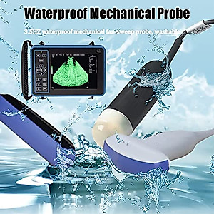 Ultrasound Scanner Veterinary for Pregnancy, Vet Digital Portable B-Ultra Sound Scanner Machine Farm Animals Pet with 3.5 Mhz Mechanical Probe 8 Color Panels for Sheep, Dog, Cat And Pig Pregnancy Test