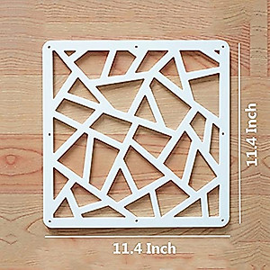 BMIDRUT White Hanging Room Divider,12 Pieces Wood-Plastic DIY Panel Screens Partition Wall Dividers Room Decoration with All Accessories 11.4x11.4 Inch