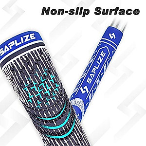 SAPLIZE 13 Golf Grips, Standard, All Weather Multi Compound Hybrid Golf Club Grips, Blue