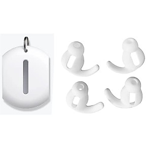 Zotech 2 Pairs AirPods 3 Ear Hooks Covers with Storage Pouch [Not Fit in Charging Case] Anti Slip Wings Ear Covers, Grip Tips Accessories Compatible with Apple AirPods 3rd Generation (White, Medium)