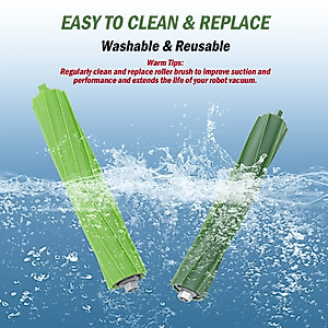 Replacement for iRobot Rubber Brush Part - Replenishement for iRobot Roomba i7 i7+ i7 Plus i8 i8+/i8 plus E5 E6 E7 Vacuum Accessories