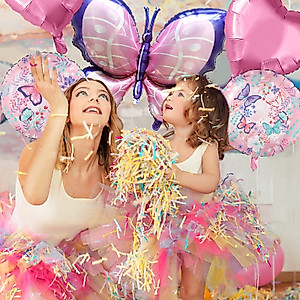Butterfly Birthday Party Decorations Butterfly Foil Balloons for Butterfly Girl Party Birthday Decorations