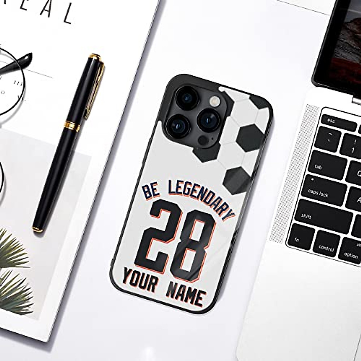 Customize Phone Cases Soccer Textures Personalized Name & Number Design for Boy and Girl Aesthetic Applicable to iPhone 11 12 13 14 Samsung S20 S21 S22 S23 Note 10 20 Pixel 4 5 6 7 Moto G Edge