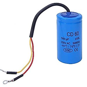 CD60 Capacitor 500uf, CD60 250VAC 500uf Run Start Capacitor, Motor Starting Capacitor for refrigerators, Air Conditioner, AC Motors, etc