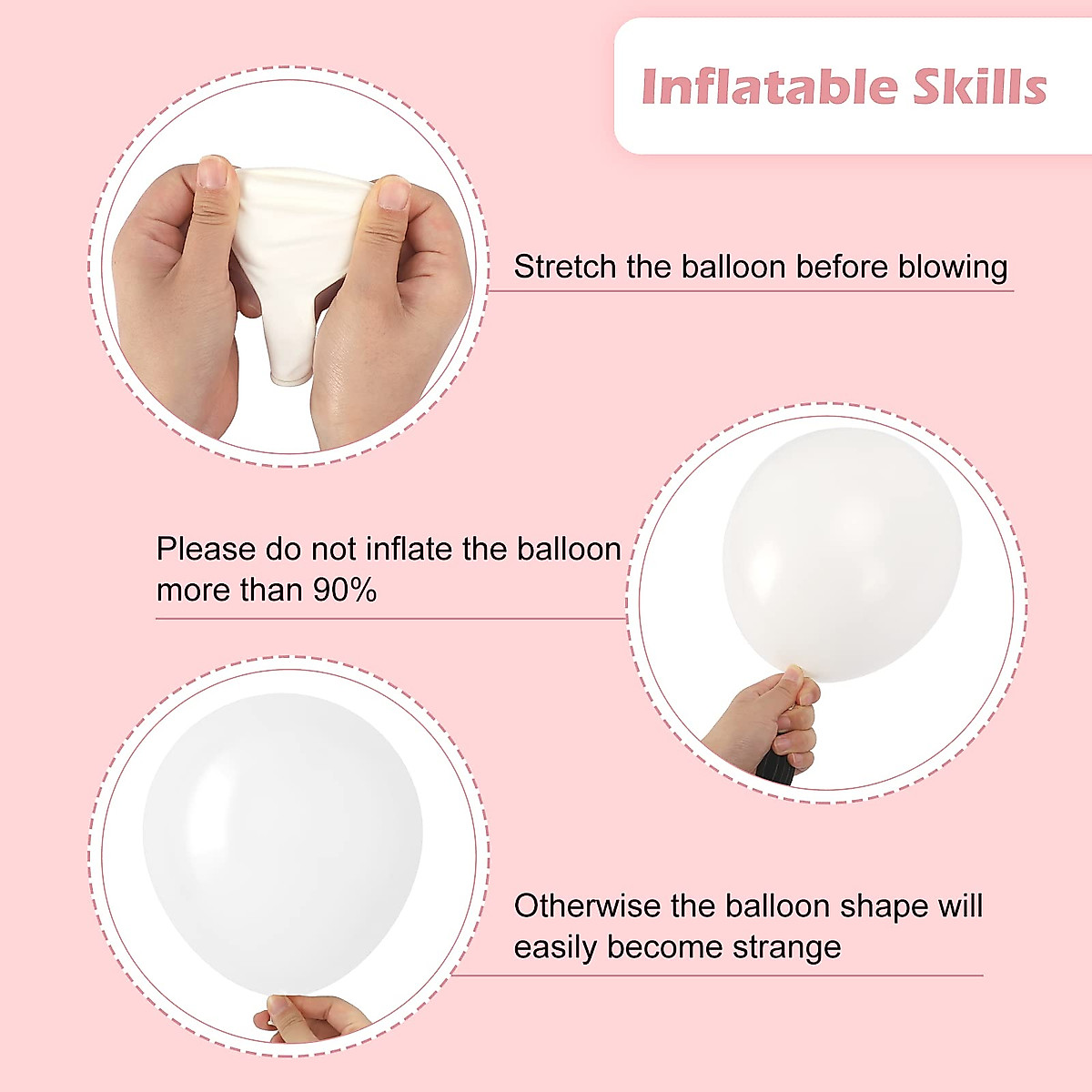 RUBFAC 87pcs White Balloons Different Sizes 18 12 10 5 Inches for Garland Arch, Premium Party Latex Balloons for Birthday Party Wedding Anniversary Baby Shower Party Decoration