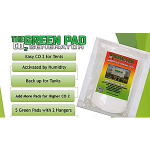 The Green Pad GP6050 CO2 Generator Contains 5 Pads w/2 Hangers