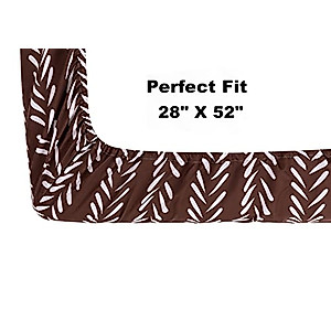 4 Pack Woodland Forest Animals Wood Neutral Unisex Fitted Baby Crib Sheets Set for Baby Boys or Girls