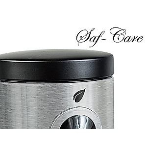 Self-Care Stainless Kitchen Canisters - Modern Kitchen Decoration of Canister Set with Multiple Preservation Purposes by Tight Sealed Lids, Good for Wedding Gifts Kitchen Canisters Set of 3(SC-001)