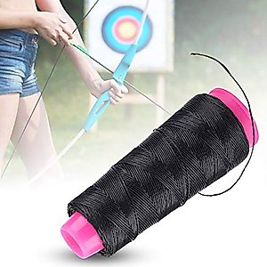110m Outdoor Bow String, Polyester Bowstring Recurve Bow Material Thread String for Bows Archery Accessory(Black)