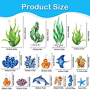 Ocean Fish Wall Decals Stickers Under The Sea Wall Decal Stickers Removable Sea Life Marine Animal Sticker Underwater Ocean Creatures Wall Decor for Kids Girls