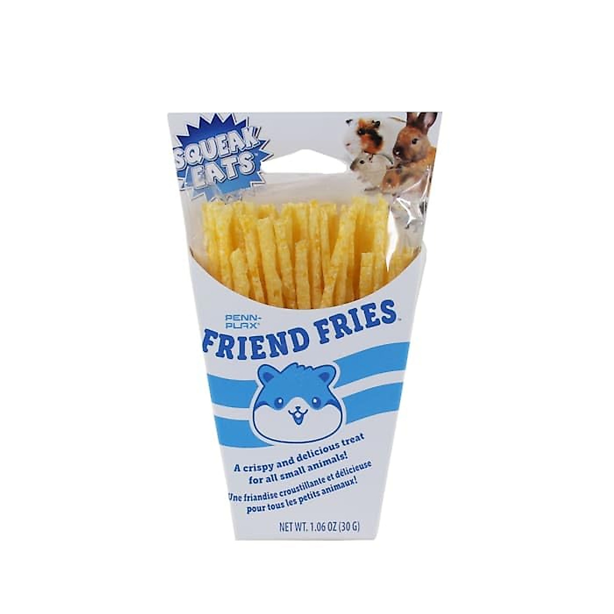 Penn-Plax Squeak Eats: Friend Fries â€“ Crispy and Delicious Treat for All Small Animals â€“ 1 Count