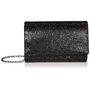 Jessica McClintock womens Alexis Sparkle and Shine Clutch Evening Bag, Black, One Size US