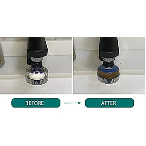 GrapeZ Visual Faucet Mount Water Filters 360 Degree Rotating Purified Water Pressure Booster for Kitchen Bathroom