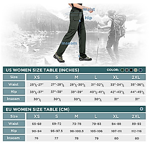 Wespornow Women's-Hiking-Pants Convertible-Zip-Off-Quick-Dry-Pants for Cargo, Camping, Travel, Outdoor, Fishing, Safari (Green, Large)