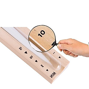 Sauna Hourglass Pink Sand Timer - Wooden 15 Minutes Accurate Wall-Mounted Rotating Hour-Glass, Sauna and Swimming Accessories (Orange)