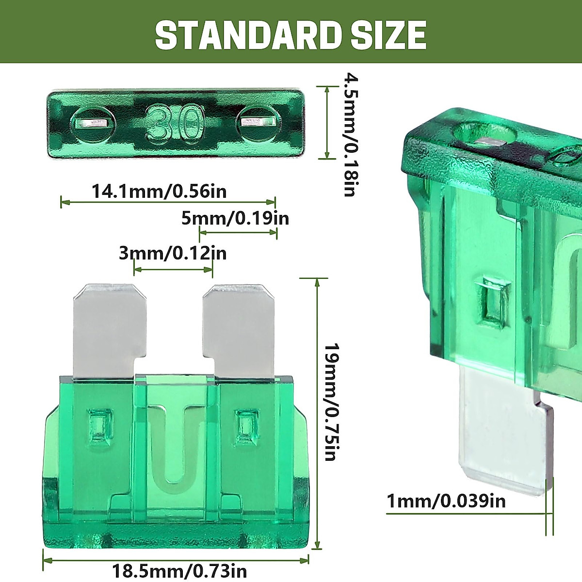 LOCOPOW 100Pcs Standard Blade Fuses Kit,Car Fuses Assortment Kit,RV Fuses, 5A/ 7.5A/ 10A/ 15A/ 20A/ 25A/ 30A/ 35A/ 40A/ 50A - Box Assortment-for Car/RV/Truck/Motorcycle/Boat/ATV/Camper
