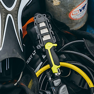 GEAR AID Tanu Dive and Rescue Knife with Sheath, 3” Blunt Tip Blade, Nav Green