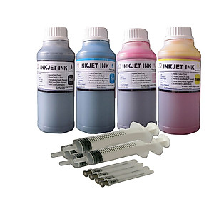 ND R@ 4X250ML Refill Ink for HP 62 62XL Cartridge Envy 5540 5540 All-in-One Envy 5542 5544 5545 5549 5640 5642 5643 5644 5646 5660 5661 Printer
