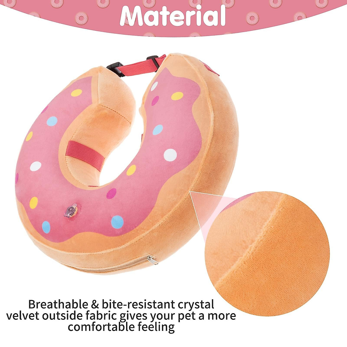 BINGPET Protective Dog Cone Collar,Soft Recovery Pet Cone for Dogs Cats,Washable Protective Recovery Collar for Large Medium Small Dogs,Inflatable Dog Cone,Adjustable Pet Recovery Cone After Surgery