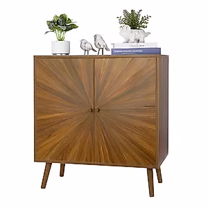 ZYBT Accent Sideboard Buffet Cabinet, Storage Cabinet with Crafted Door, Modern Dresser Cupboard, Mid Century Farmhouse Console Table Wood Bar Cabinet for Kitchen, Hallway, Living Room, Dining Room