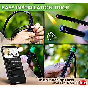 CARPATHEN Drip Irrigation Kit - Adjustable Premium Garden Watering System for Raised Garden Bed, Yard, Lawn or Indoor - Complete Irrigation System with Drip Emitters, 1/4 Tubing and Drip Connectors