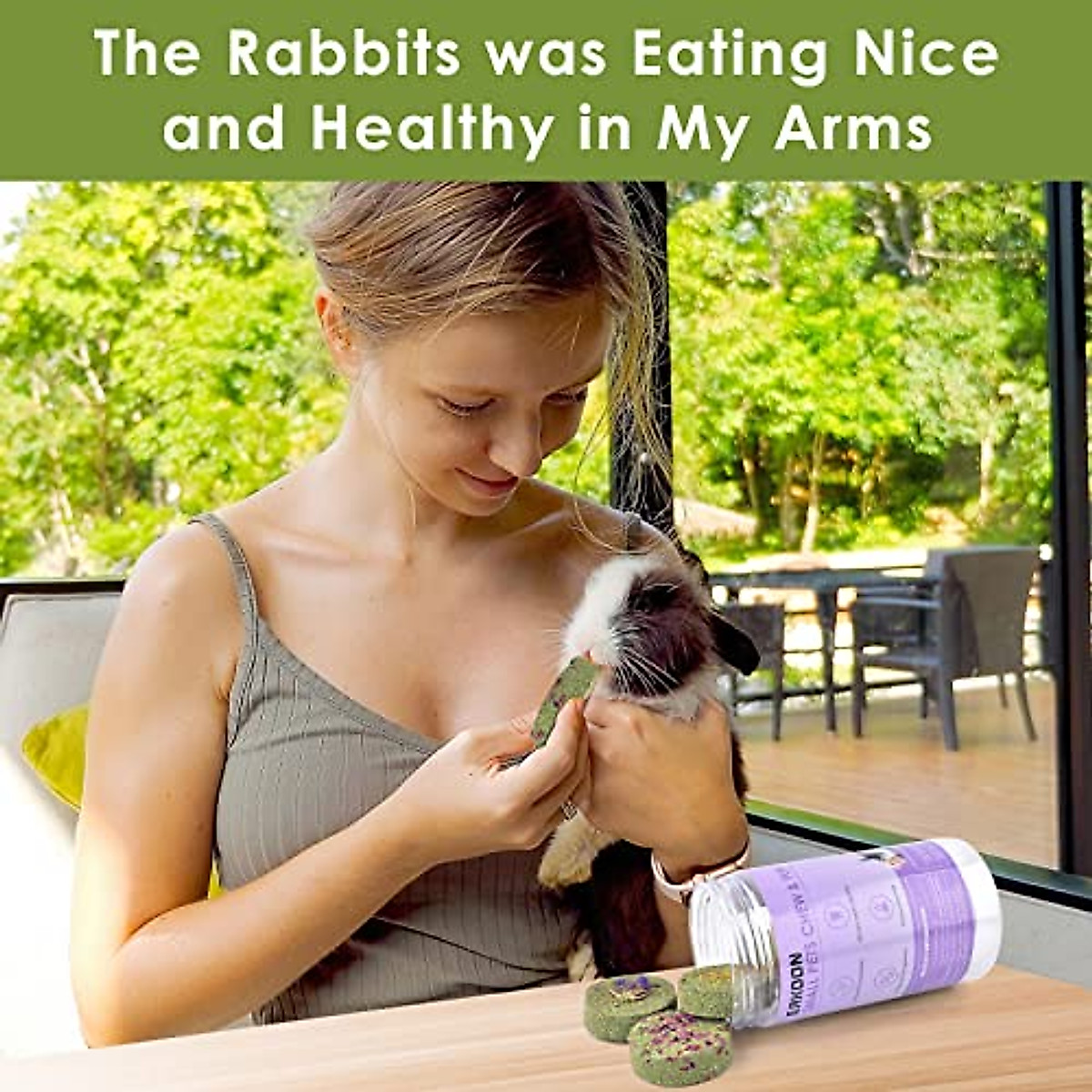 ERKOON 100% Edible Premium Timothy Hay Chew A Blocks for Rabbits, Chinchilla Treats, Chew Toys for Teeth Guinea Pigs and Mice