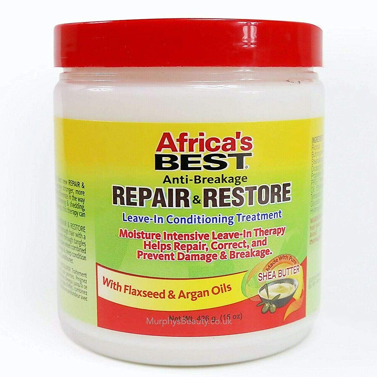 Africa's Best Anti-Breakage Repair and Restore Leave-In Conditioner Hair Treatment, Made with Pure shea Butter, Flaxseed and Argan Oils, 15 oz