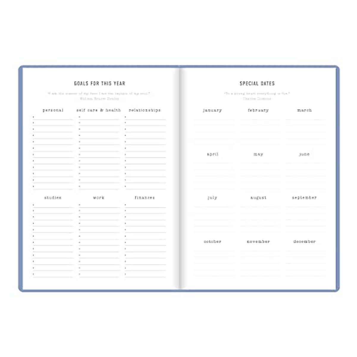 Letts of London Inspire Weekly/Monthly Planner, 12 Months, January to December, 2024, A5 Size, 8.25" x 5.875", Multilingual, Blue (C082020-24)